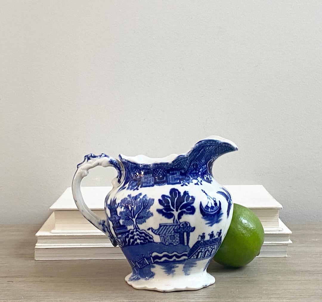 Blue Willow Small Pitcher Creamer Blue White China | Mod Rendition ...