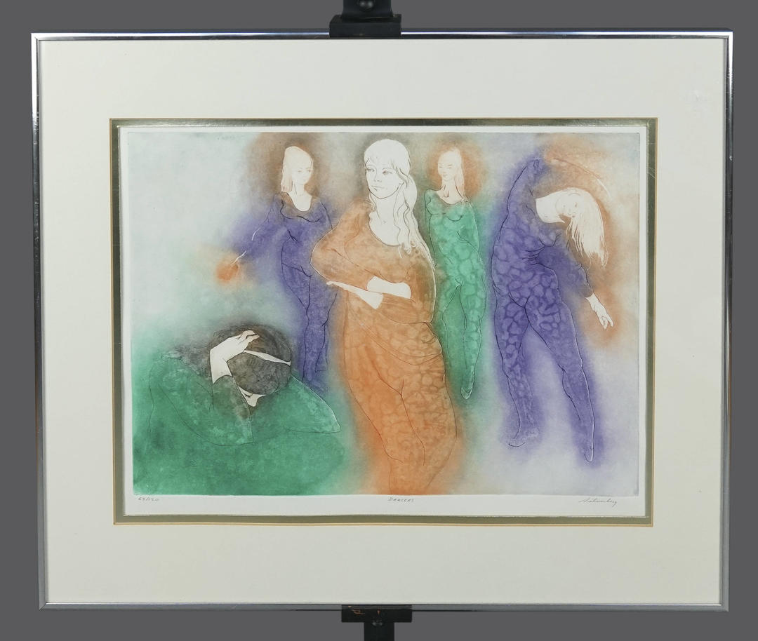 Mid-Century David Silverberg Signed Etching "Dancers" Limited Edition ...