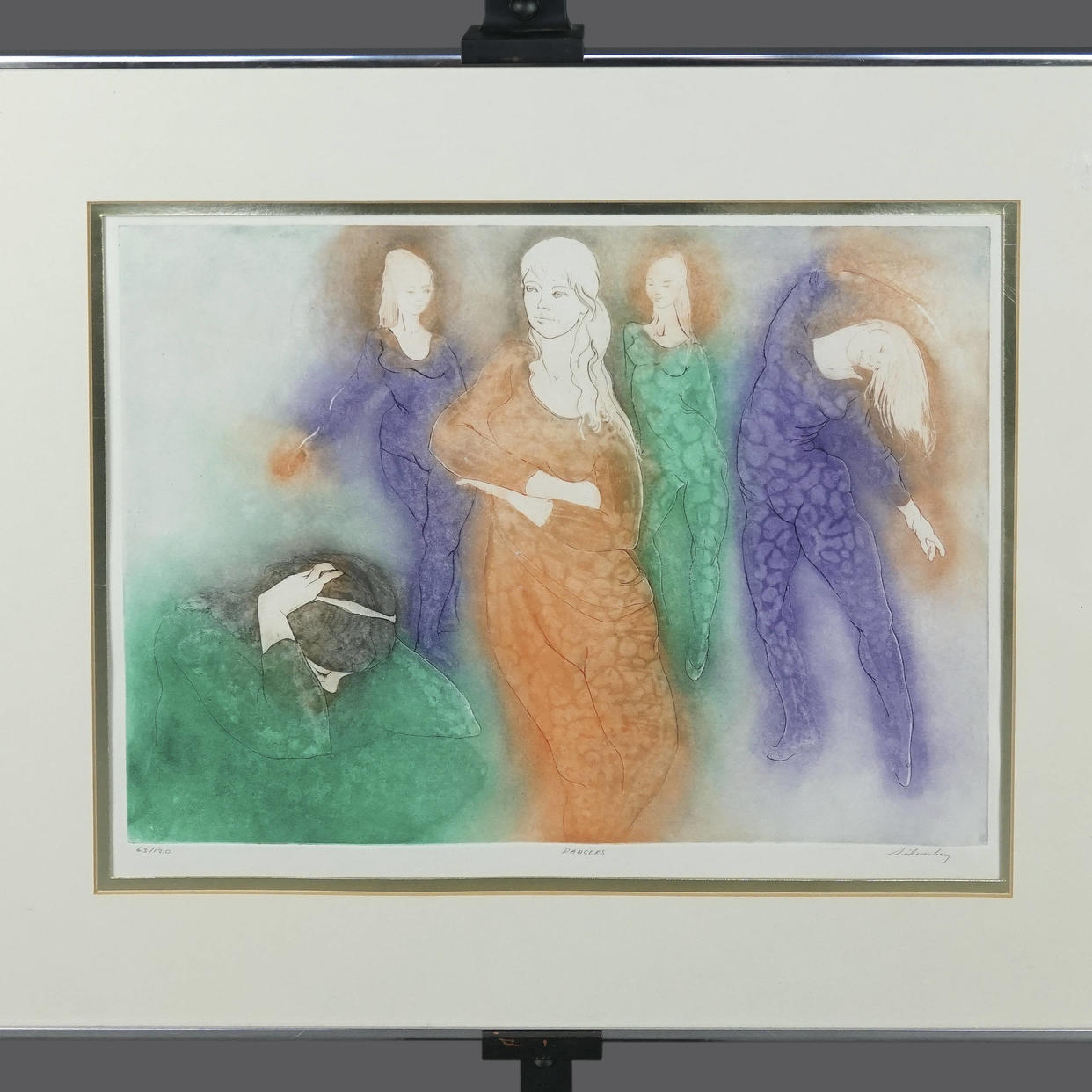 Mid-Century David Silverberg Signed Etching "Dancers" | Vintage ...