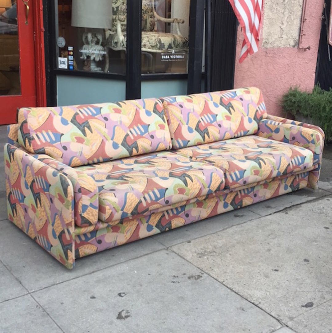 Nostalgic Comfort | 1980s Platform Sofa | Casa Victoria | Los Angeles, CA