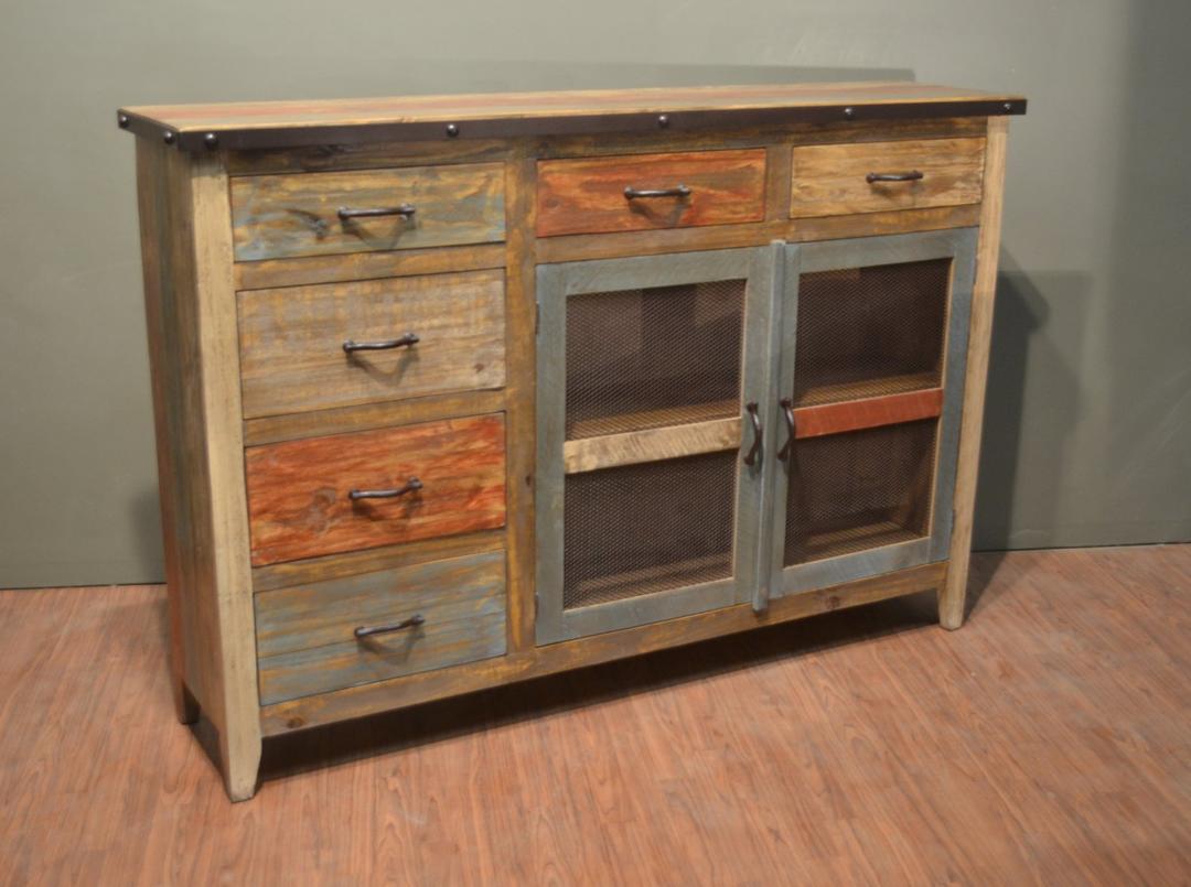 Rustic Solid Reclaimed wood Sideboard / Entry Way Cabinet / China ...