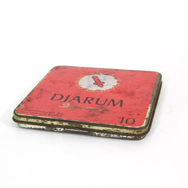 Vintage Djarum Cigarette Tin, Red, Indonesia, Tobacco, Exotic | Vintage ...