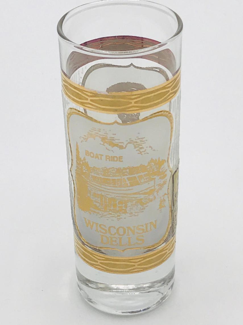 Vintage ASTAR Glass Wisconsin Dells and Stand Rock Souvenir 22K ...