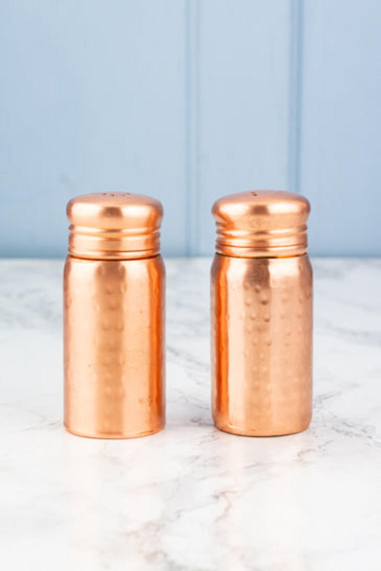 Hammered Copper Salt and Pepper Set | Posh Chicago | Chicago, IL