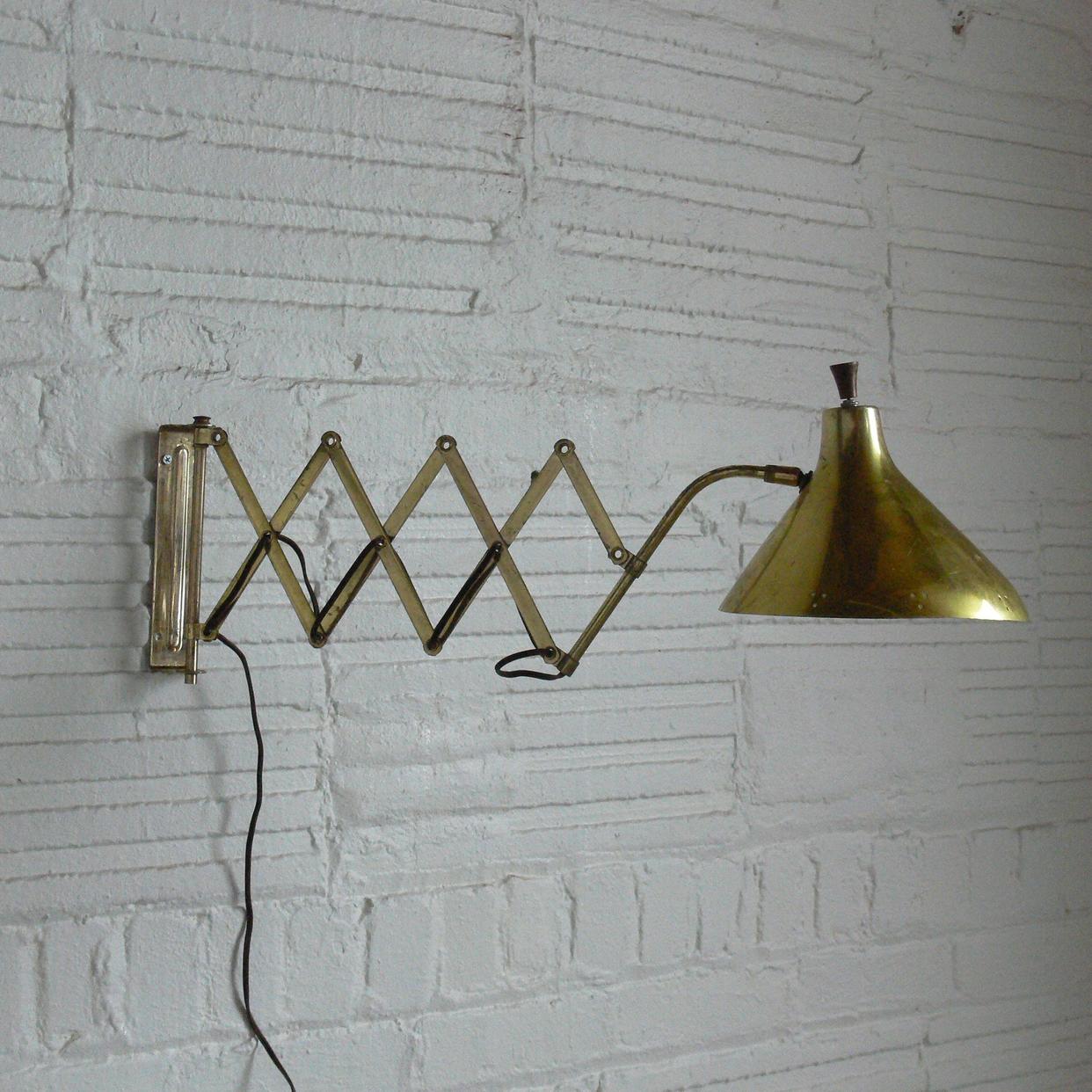 Vintage Mid Century Extendable Scissor Wall Lamp (2 Available) | CoMod ...