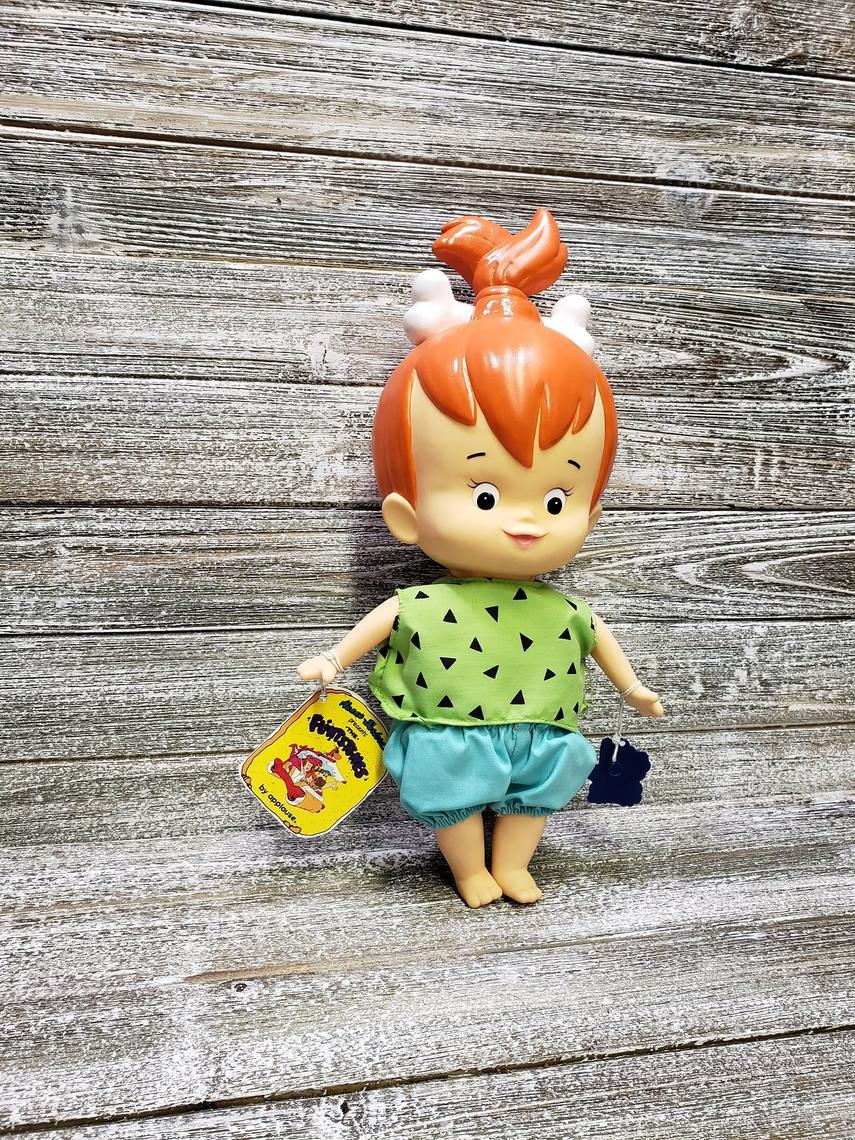 Vintage Pebbles Doll, 1990 Hanna Barbera Toy, Pebbles Flintstone Doll ...