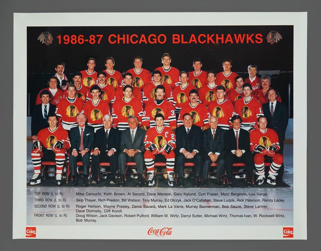 1986-87 Chicago Blackhawks Poster 17 x 22 Vintage NHL Hockey Team ...