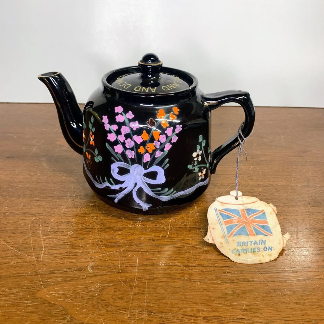 Vintage Rockingham World War II Teapot For England and Democracy | Over ...
