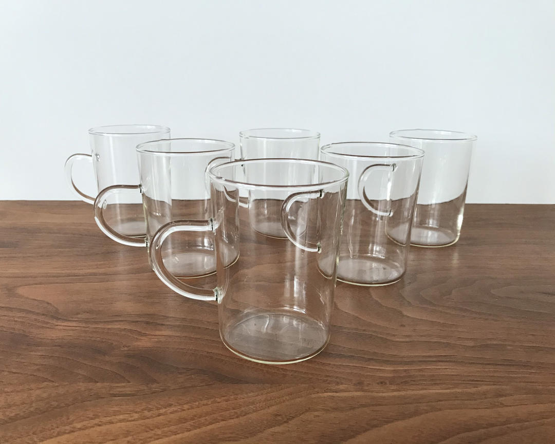 Set of 6 Vintage Schott Borosilicate Glass Tea Cups | The Thrifty Scout ...