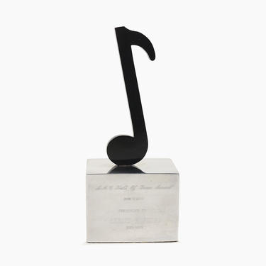 1979 Musical Note Award Trophy Mid Century Modern Metal Aluminum ...