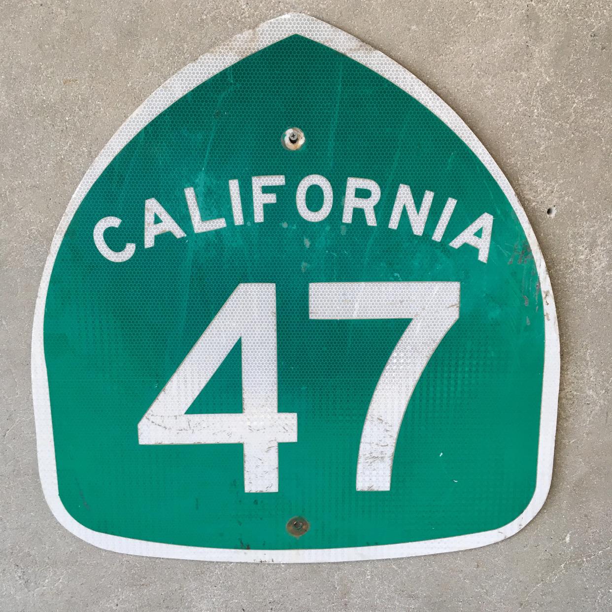 Calfiornia Highway 47 Sign | Urban Americana (Home Decor) - Long Beach ...