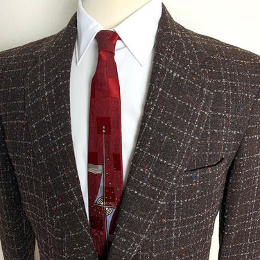 Vintage 1950s ATOMIC FLECK Wool Rockabilly Blazer ~ 38 to 40 | Sparrows ...