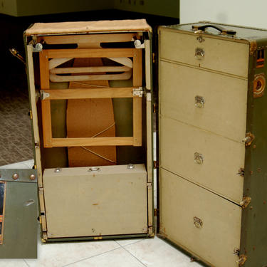 Antique steamer trunk with full wardrobe inside from Peg Leg Vintage of ...