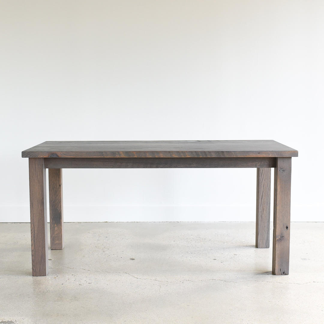 Gray Kitchen Table made from Reclaimed Wood / Plank Farmhouse Dining ...