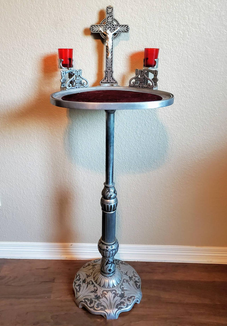 1930s Holland Brass Works #203 Antique Religious Funerary Stand ...