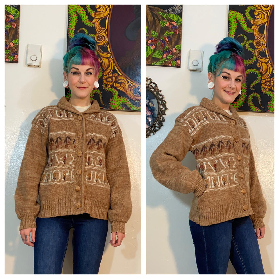 Vintage 1980’s Alphabet Sweater | Surrealist Vintage | San Diego, CA
