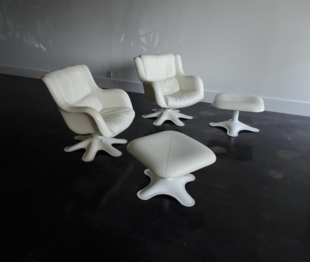 pr Haime chairs and ottomans by Kukkapuro | Previewmod | Ft. Lauderdale, FL