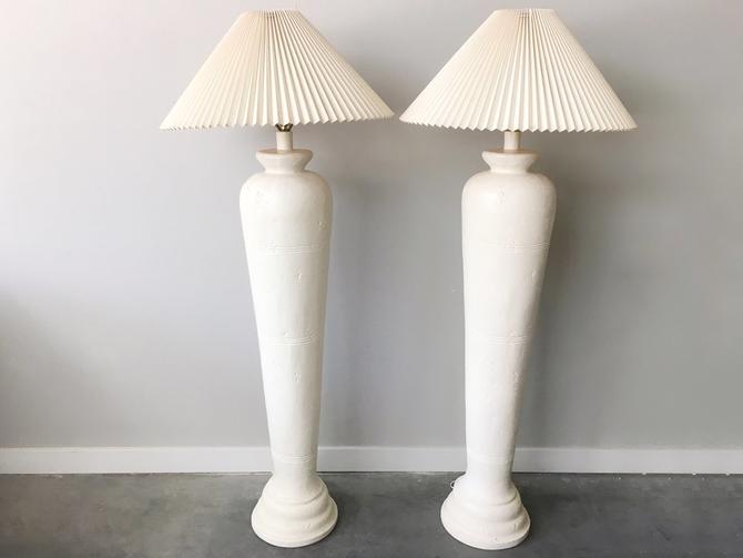 pair of vintage plaster column floor lamps | ReRunRoom | Seattle, WA