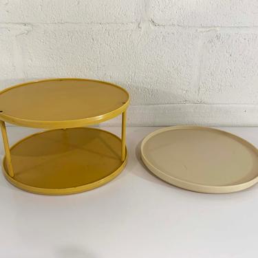 Vintage Turntables Tupperware Yellow White Pair Set of 2 | Check Engine ...