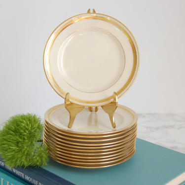 Vintage Lenox Gold Rim China Plates - Small | Pursuing Vintage ...