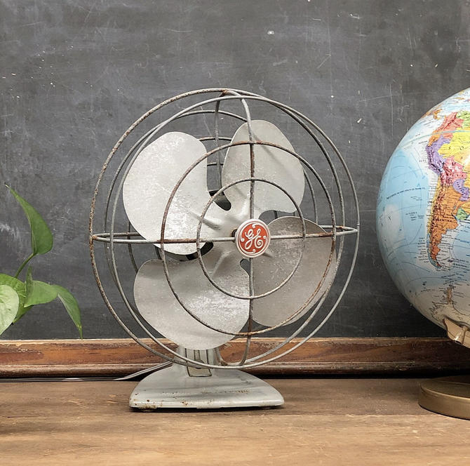 Vintage General Electric Fan Retro 1940s GE + Cast Metal + Electric ...