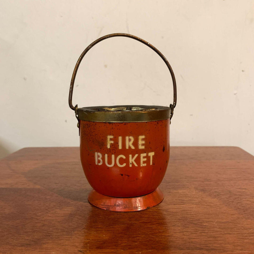 Vintage Tin Fire Bucket Ashtray Kier Manufacturing Co. Chicago | Over ...