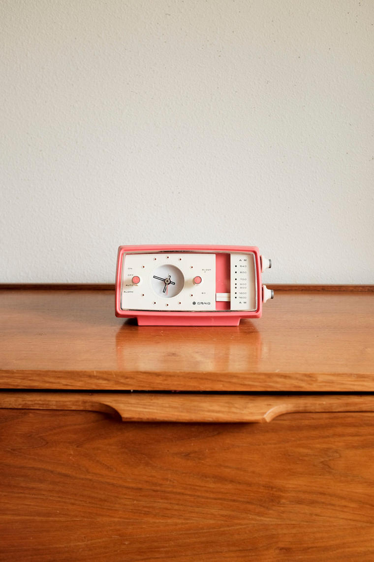 Craig Alarm Clock - Model 1602 made by Sankyo / Bubblegum Pink ...