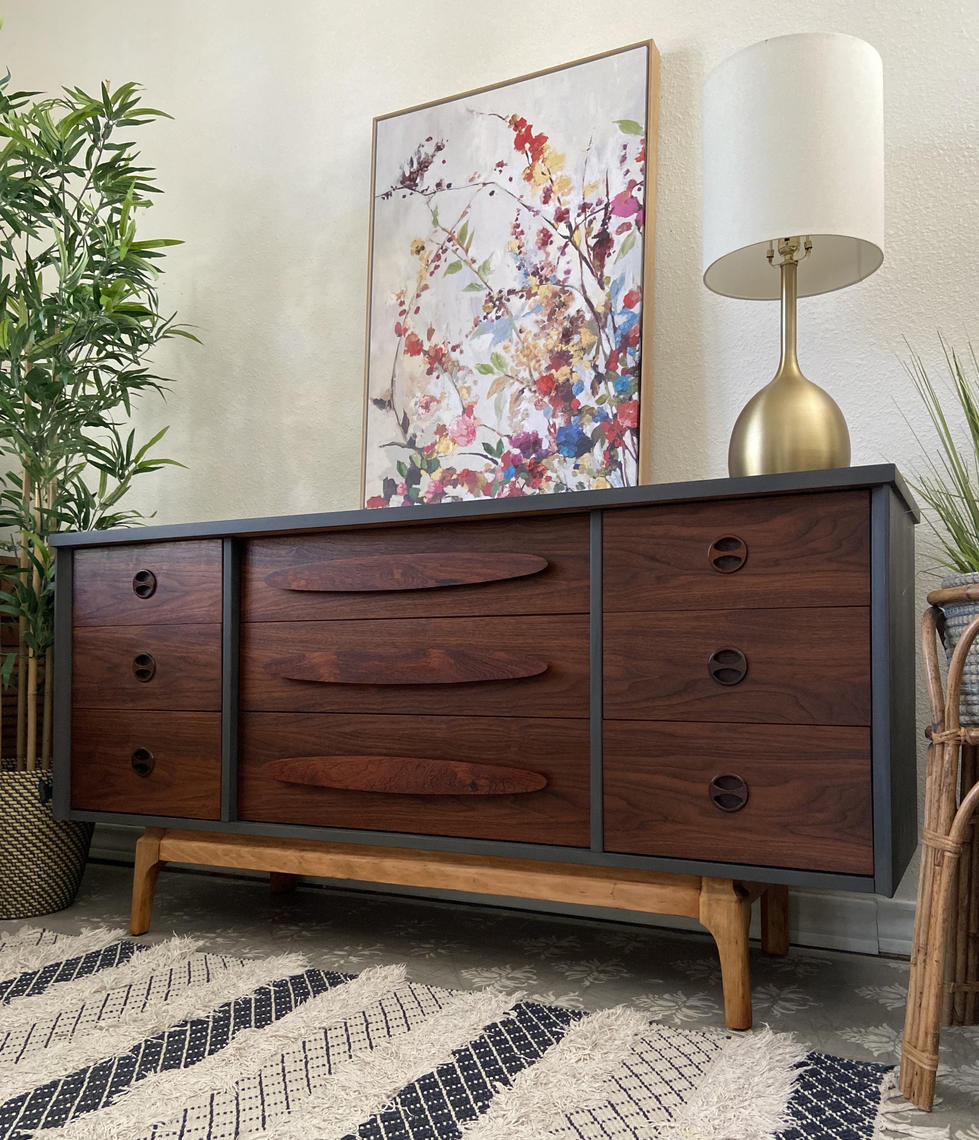 Vintage Mid Century Dresser Credenza by Ward | Blue Poppy Furniture ...