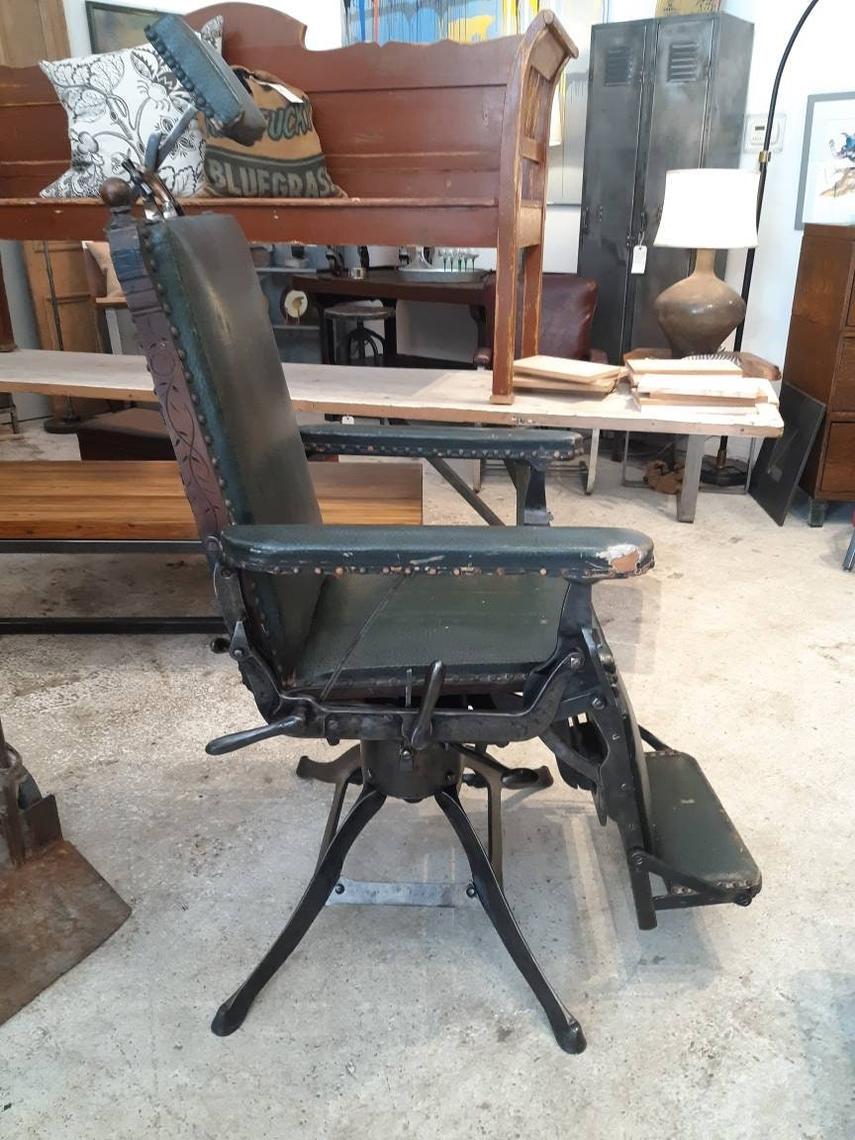 Antique cast iron medical examination chair / table | State Street ...