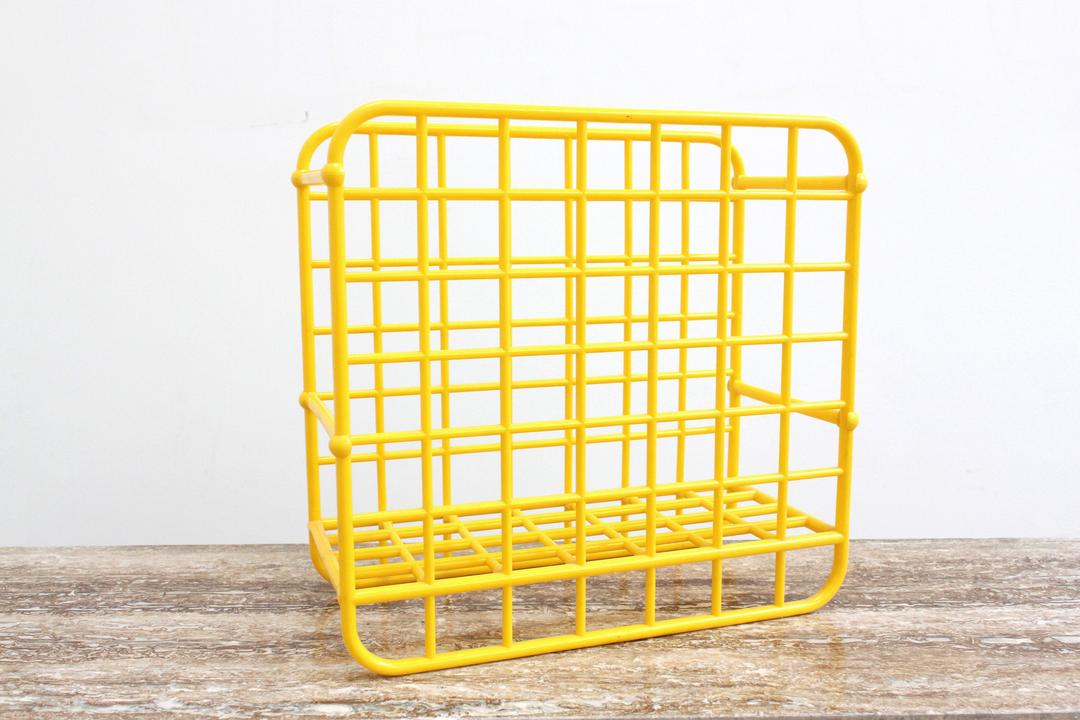 HOLD Vintage 80s Yaffa Blocks Magazine Holder Yellow Plastic Grid | 330 ...