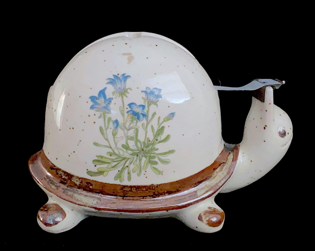 Vintage 1970s Japan Stoneware Pottery Figural Turtle Tape Dispenser ...