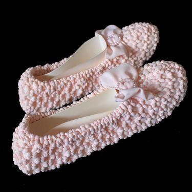 RARE Burial Shoes / 1940s PINK Funeral Death Slippers | Guermantes ...