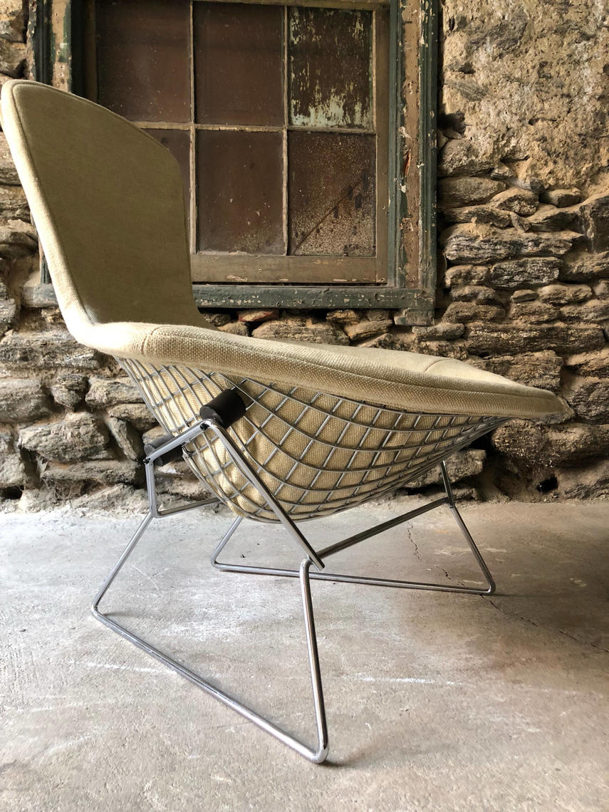 Mid century modern lounge chair Bertoia bird chair knoll diamond ...