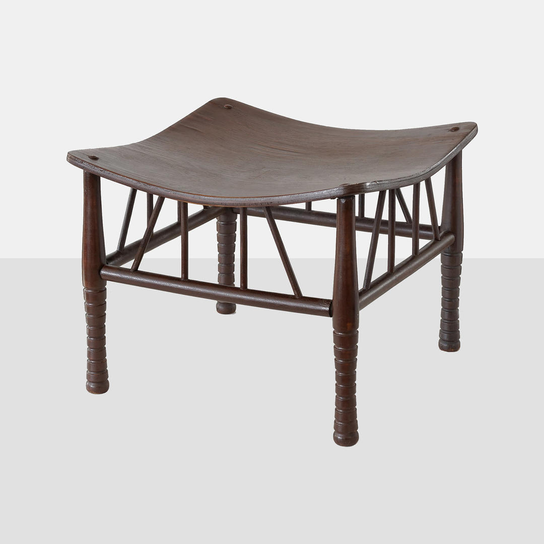 antique egyptian thebes stool, egyptian revival thebes stool, art ...