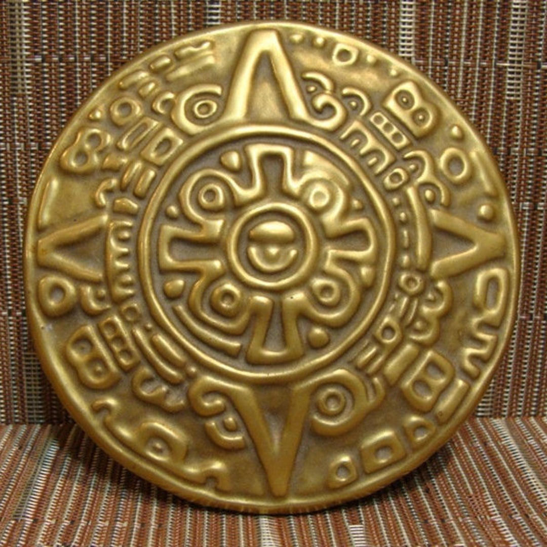 Mayan Motifs Steendahl Gold Box | Art Lovers Finds | Webster, MA