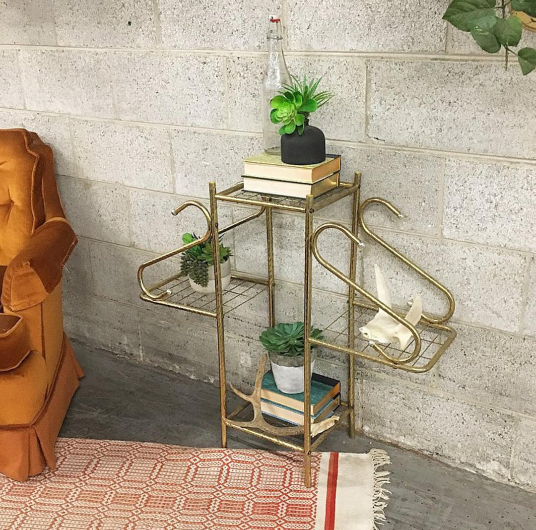 LOCAL PICKUP ONLY Vintage Plant Stand Retro 1980s Curved Detail + 4 ...