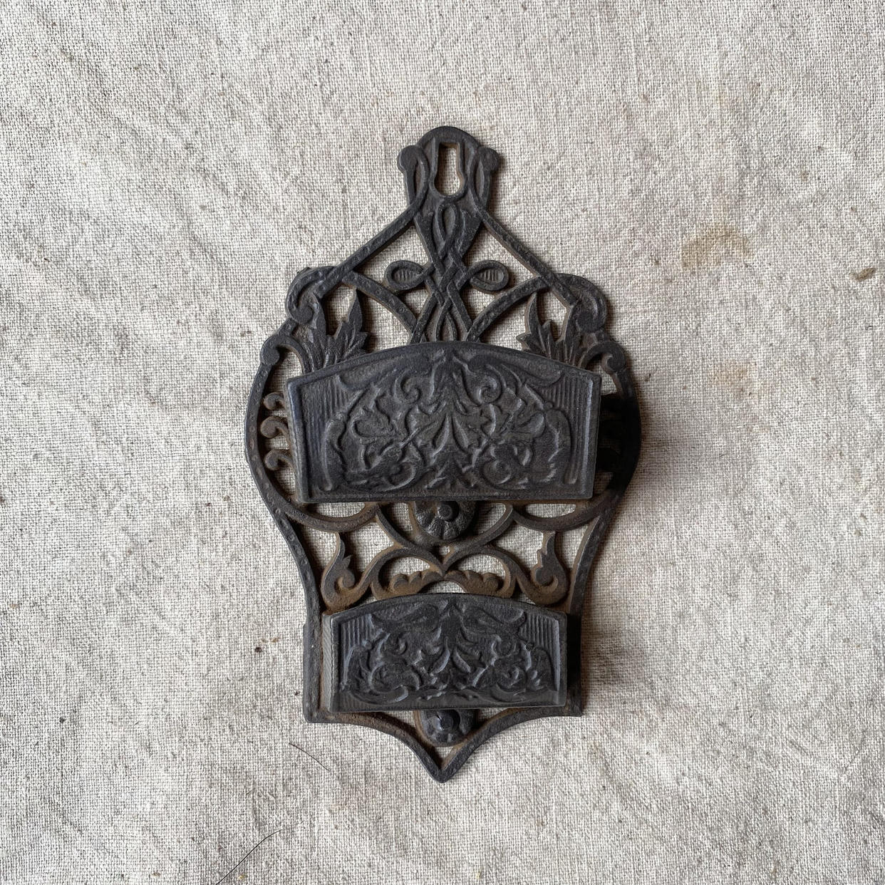 1880s Wall Mount Cast Iron Match Safe Victorian | North Grove Antiques ...