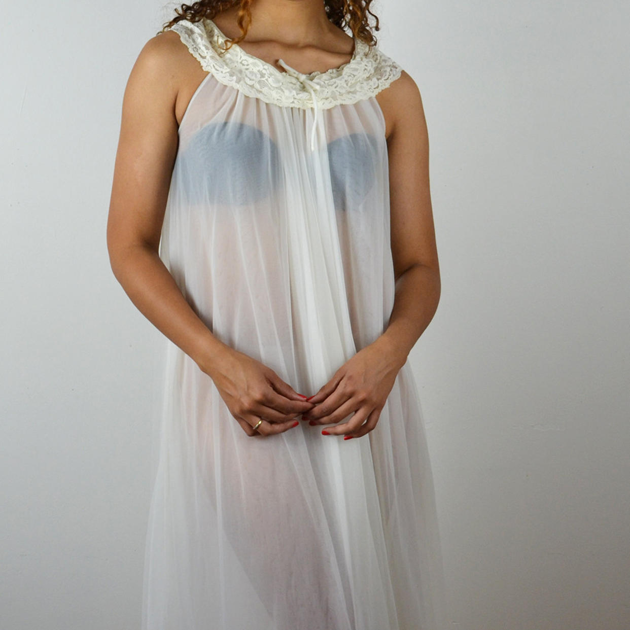 Vintage 50s White Slip / 1950s Vintage Sheer Slip / | Erratic Static Vintage - New York, NY | ATTIC