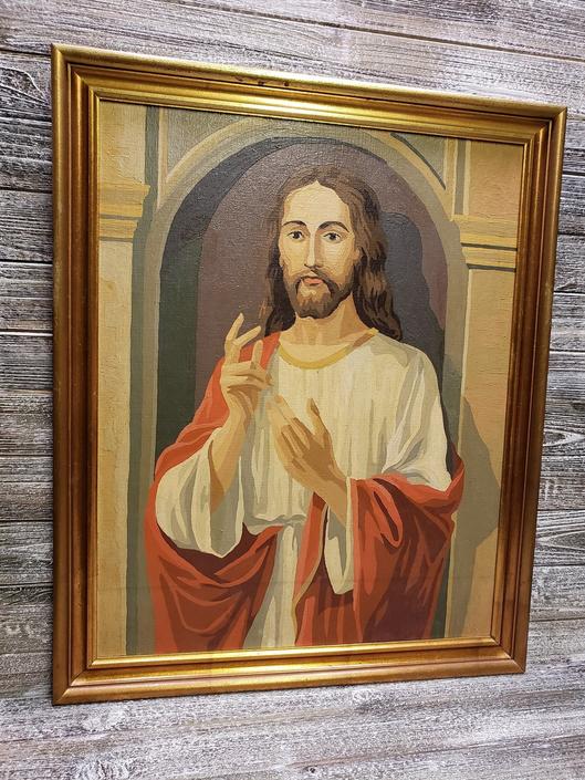 Vintage Jesus Paint Numbers, Vintage Jesus Christ Painting, Retro 1960s ...