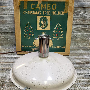 Vintage Musical Jingle Bells Rotating Tree Stand, Cameo | A GoGo ...