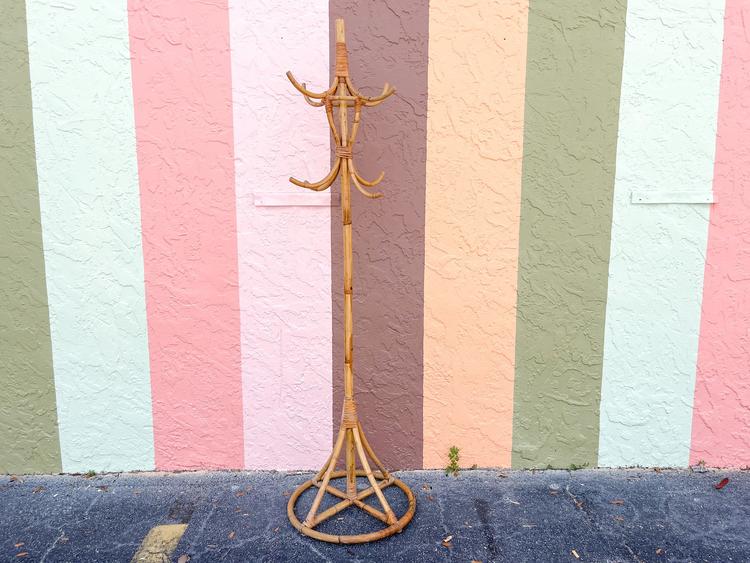 Rattan Pagoda Hat Rack | Palm Beach Regency | Lake Park, FL