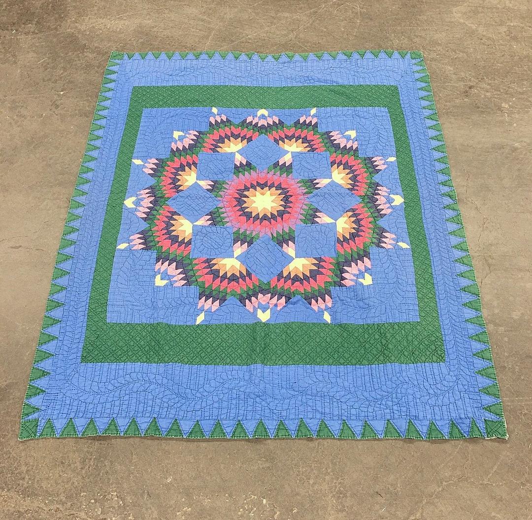 Vintage Bedspread Retro 1980s Arch Quilts + Lone Star Quilt + New ...