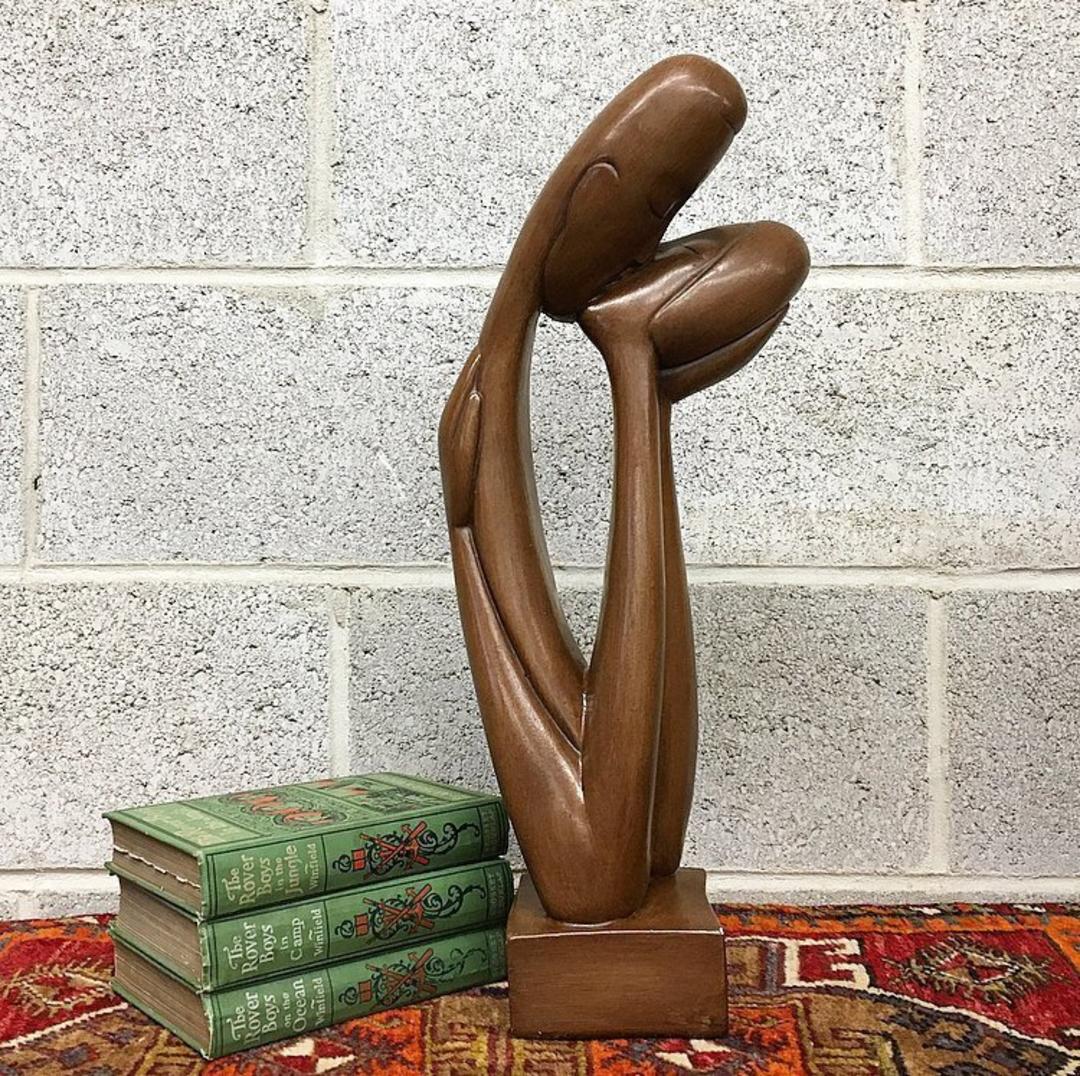 Vintage Rare Chalkware Brower Statue Retro 1960's Mid Century Modern ...