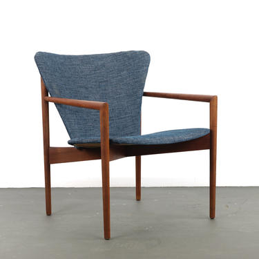 Mid Century Modern Angular Arm Chair in Deep Walnut attributed | ABT ...