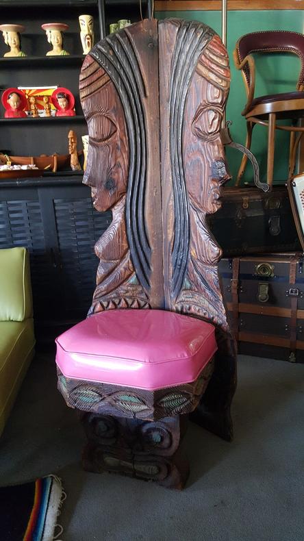 Vintage hand-carved tiki chair by Witco | Peg Leg Vintage | Beltsville, MD
