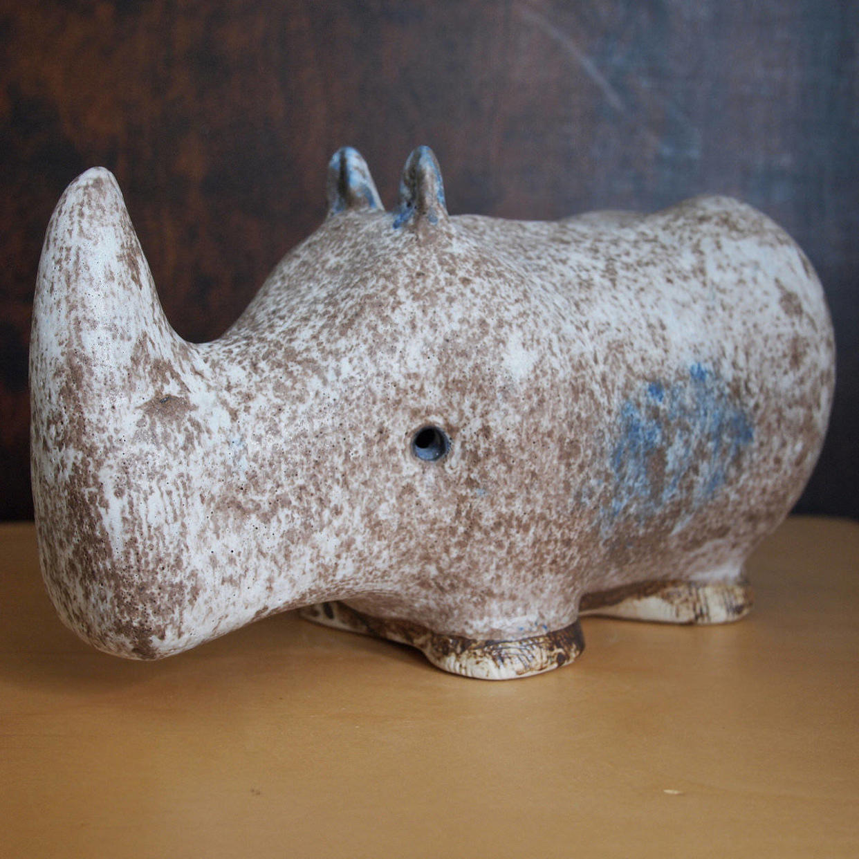 Super Cute McCARTY POTTERY RHINO Rhinoceros, 11" long, | Refuge Gallery ...