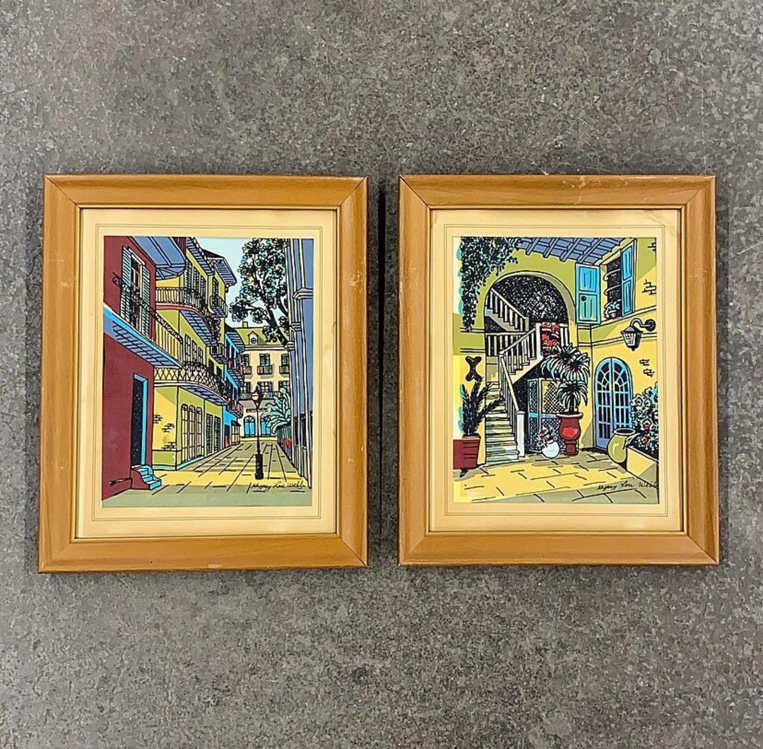 Vintage Gypsy Lou Webb Lithographs 1960s Retro Size 16x13 Mid ...