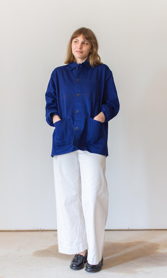 Vintage Indigo Blue Chore Jacket | Yves Klein Blue Work Coat | | Rawson ...