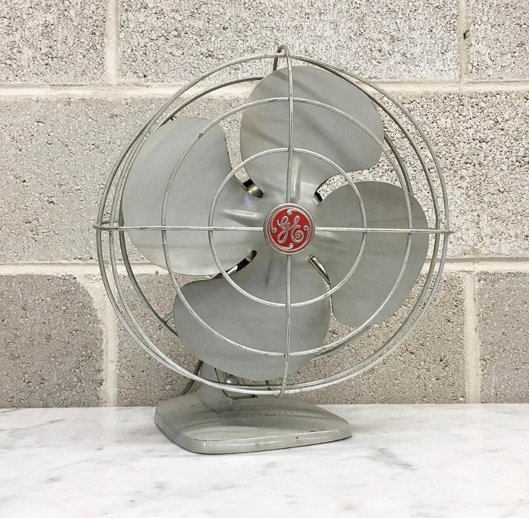 Vintage General Electric Fan Retro 1950s GE + Cast Metal + Electric ...