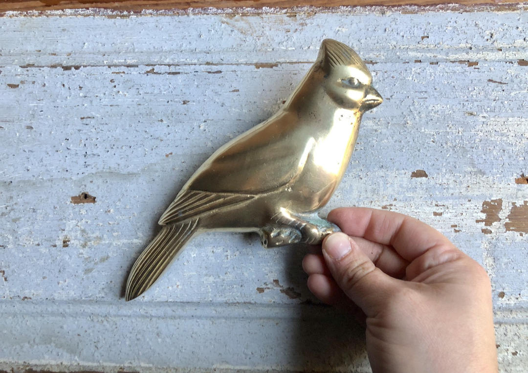 Brass Cardinal Door Knocker, Brass Bird Door Knocker | North Fork ...